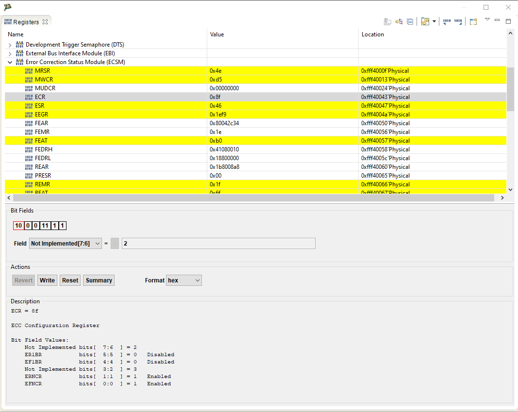 ECSM - Writing ECR Register Problem - NXP Community