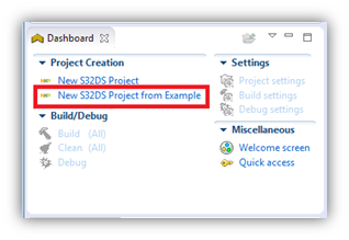 HOWTO: Create New Project from Example ‘RSDK_S32DS_template’ - NXP Community
