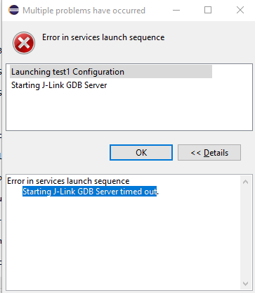 Eclipse Debug Config Starting J-Link GDB Server Error using J-Link IMX6ULL - NXP Community