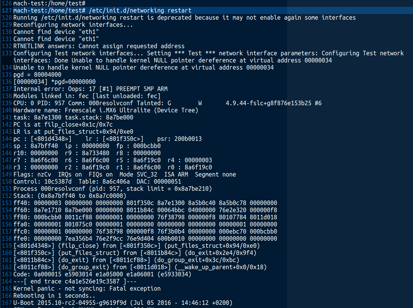 Crashing the kernel when load Ethernet FEC Module driver again. - NXP ...