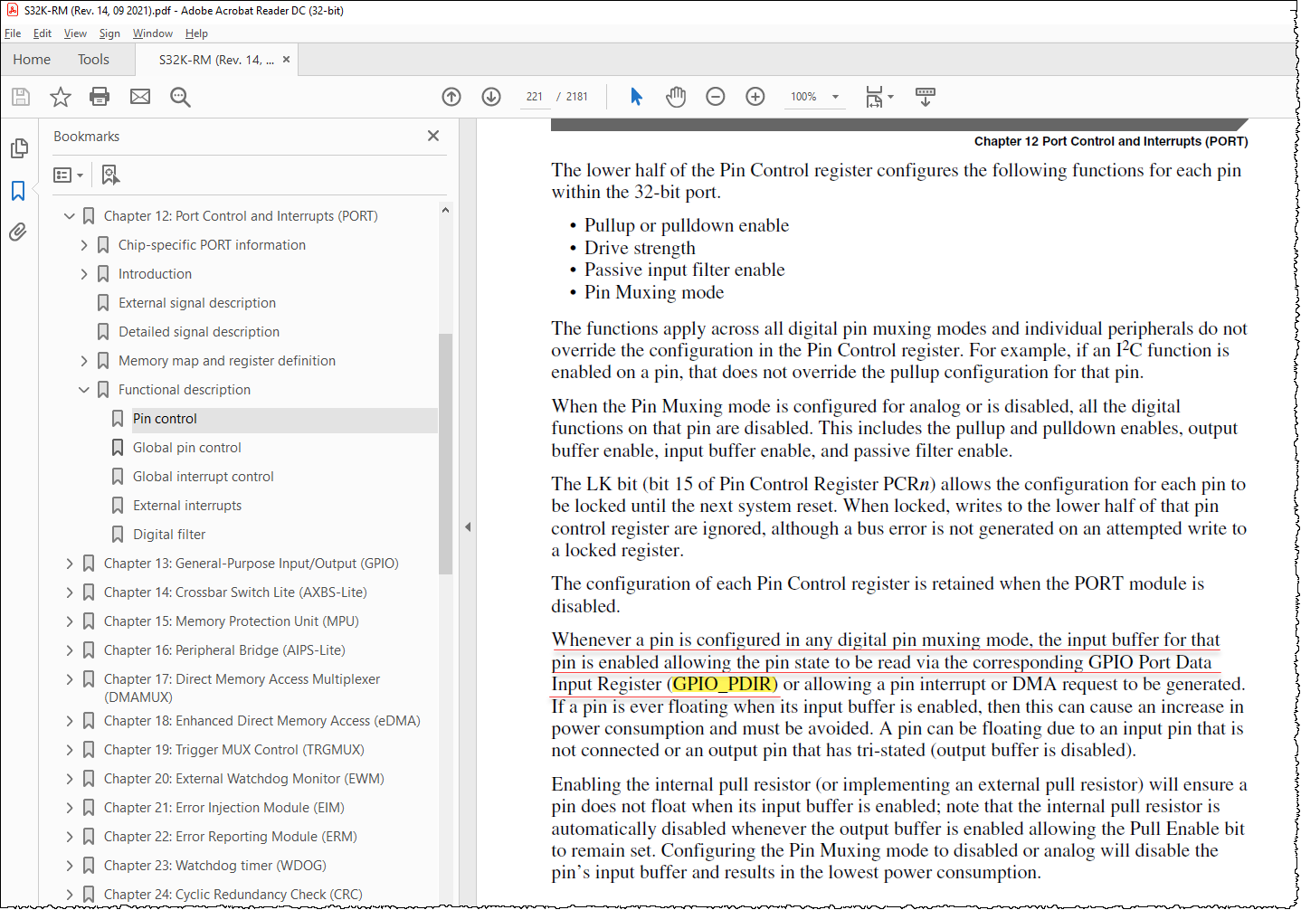 Getting the pin status using PINS_DRV_ReadPins - NXP Community