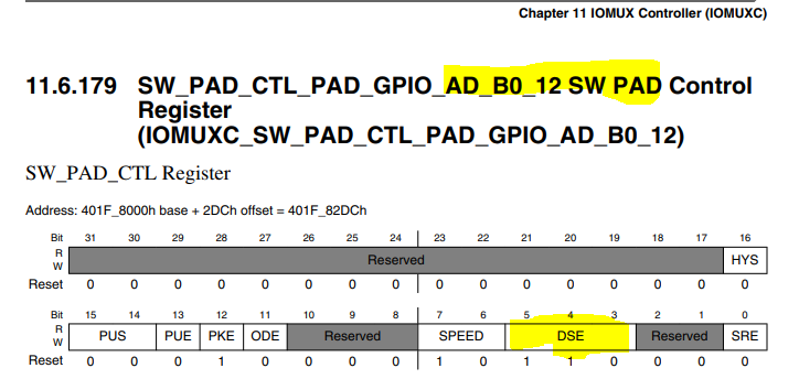 Solved: Re: How to set the GPIO output current in RT1052 - NXP Community