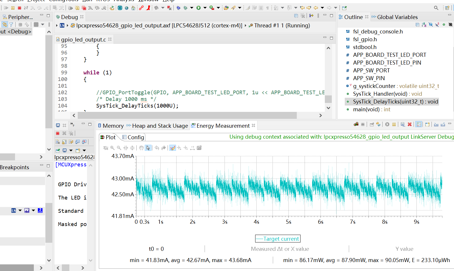 [IDE Tool]Energy Measurement in MCUXpresso IDE - NXP Community