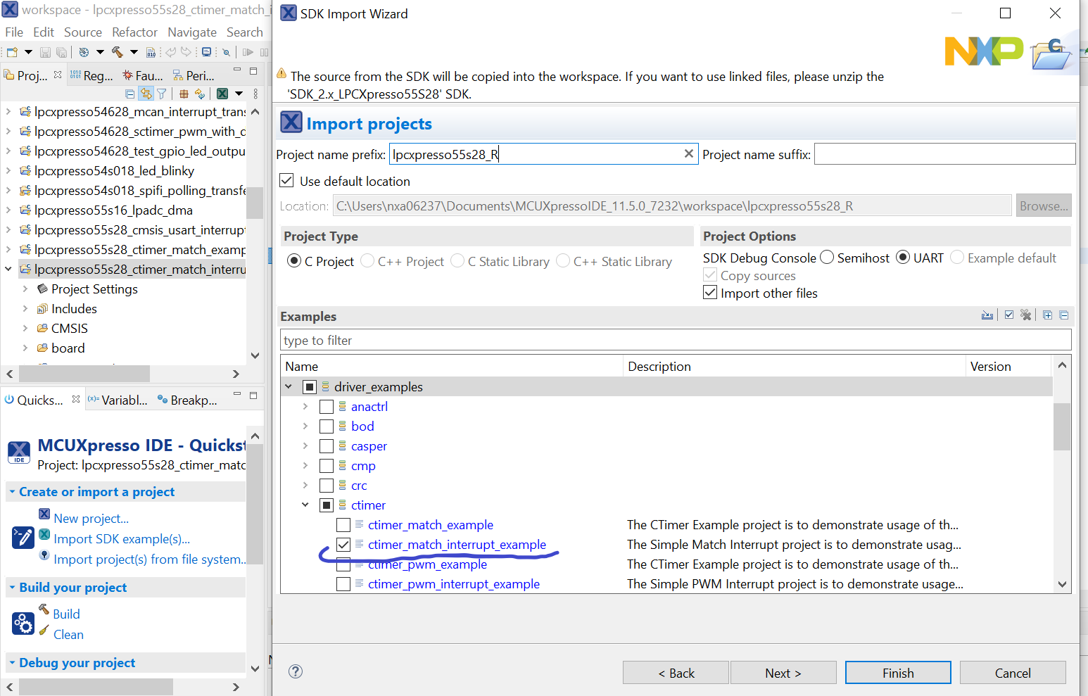 How do I set up a 1khz on Ctimer 0 using the 1MHz Free running clock on the LPC5516? - NXP Community