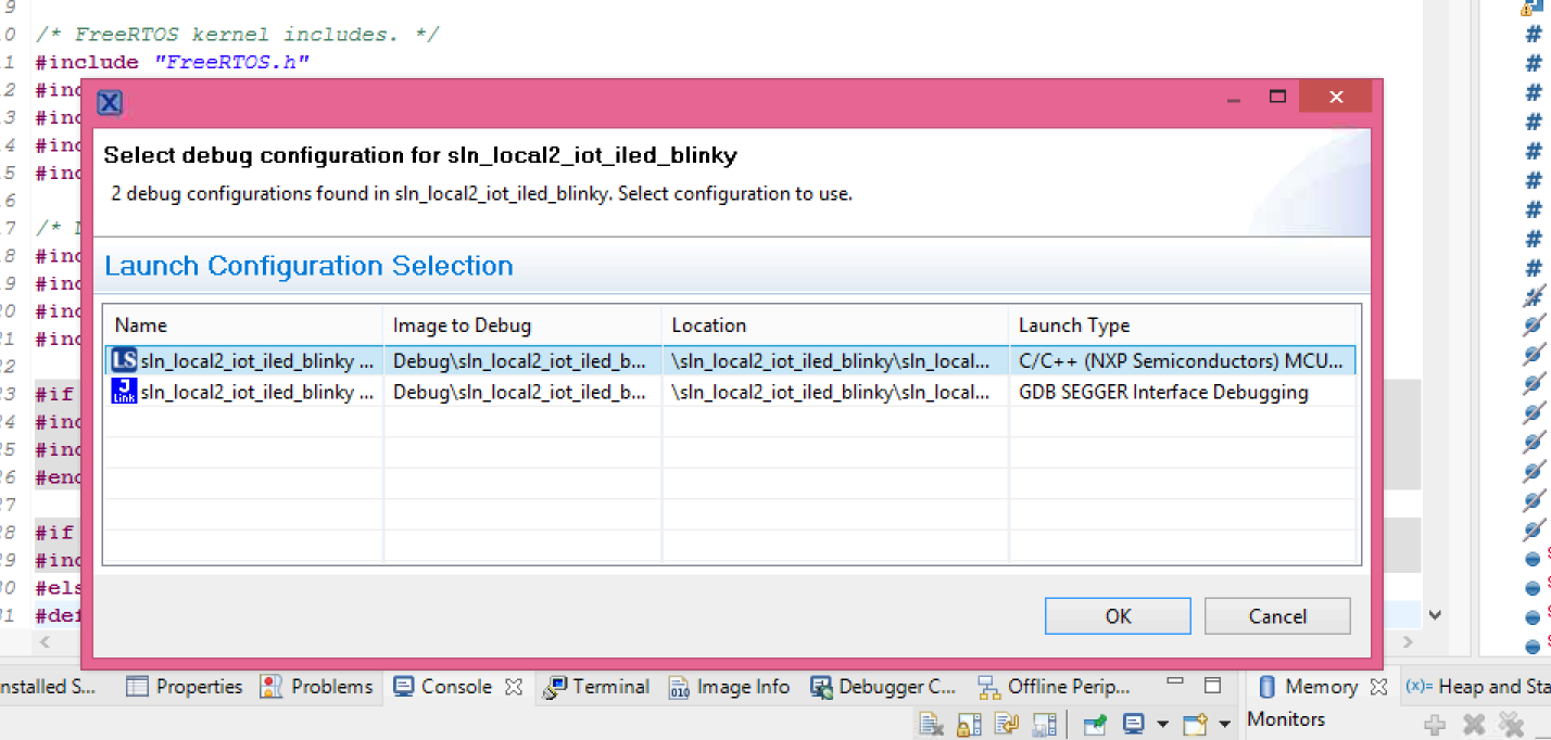 MCU-LINK Debug Probe not working with SLN-LOCAL2-IOT - NXP Community