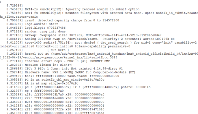 IMX8M Android 9.0 kernel panic issue? - NXP Community