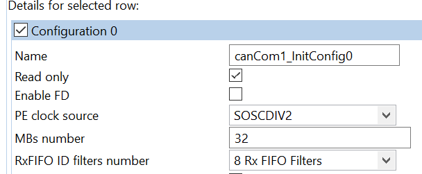 MBs number of FlexCan in Processor Expert , Number of buffers of Can ...
