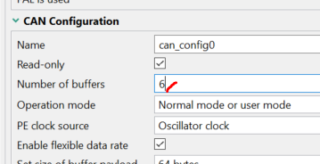 MBs number of FlexCan in Processor Expert , Number of buffers of Can ...
