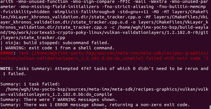 the bitbake failed - NXP Community