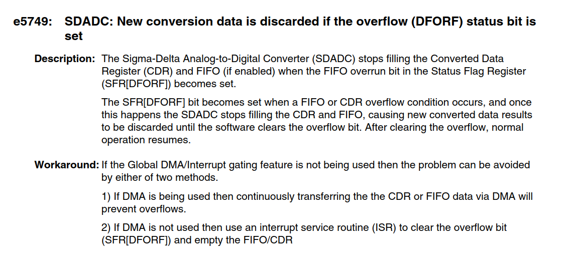 Solved: SDADC - When i use DMA_IRQ_EN set 1, it has an overflow pending - MPC5746R - NXP Community