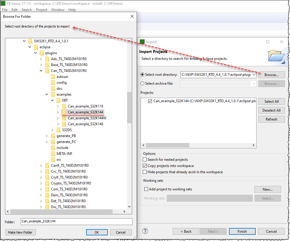 how to configure a S32K project with EB tresos - NXP Community
