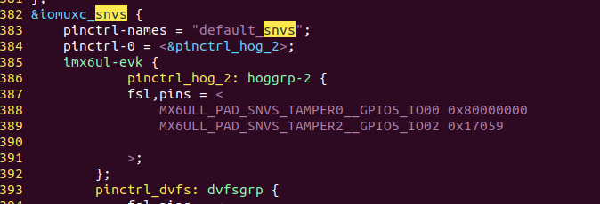 i.Mx6ull 在pinctrl_hog_2中tamper2复用为gpio无效 - NXP Community
