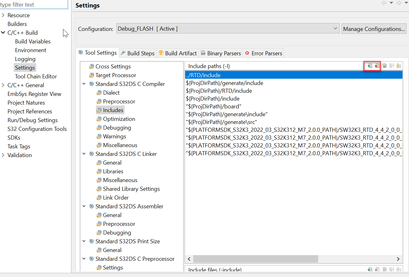 S32K314 project's SDK include path - NXP Community