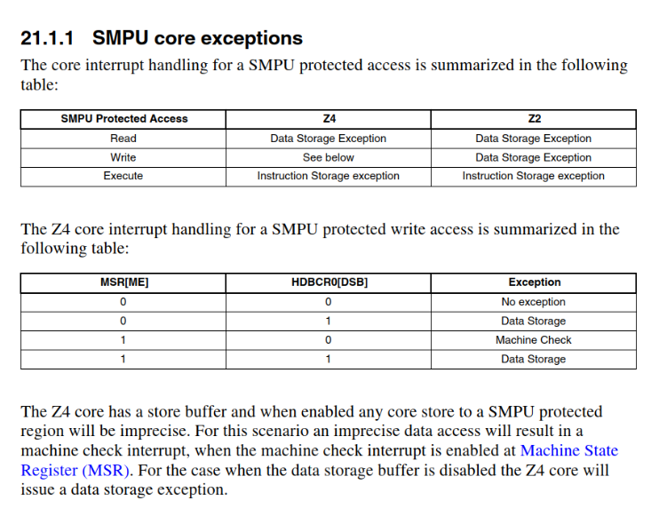 Explanation about content of SRRO AND SRR1 registers in IVOR3 Exception ...