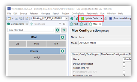 HOWTO: Create a Blinking LED example project using S32K1xx RTD with AUTOSAR - NXP Community