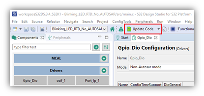 HOWTO: Create a Blinking LED example project using S32K1xx RTD without AUTOSAR - NXP Community
