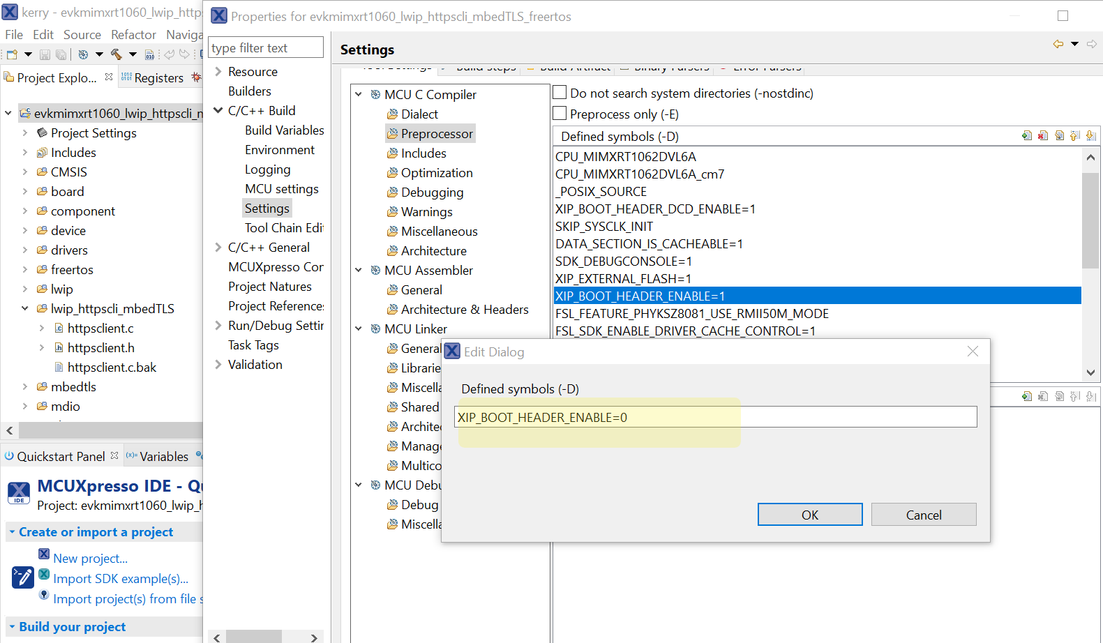MCUXpresso Debugged Code works. Bootable Image from MCUBoot/Secure ...
