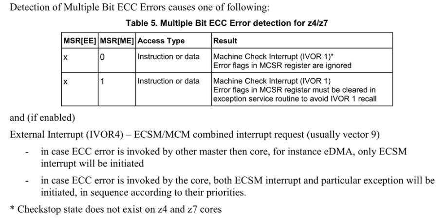 How to trigger a machine check exception for mpc5554? - NXP Community