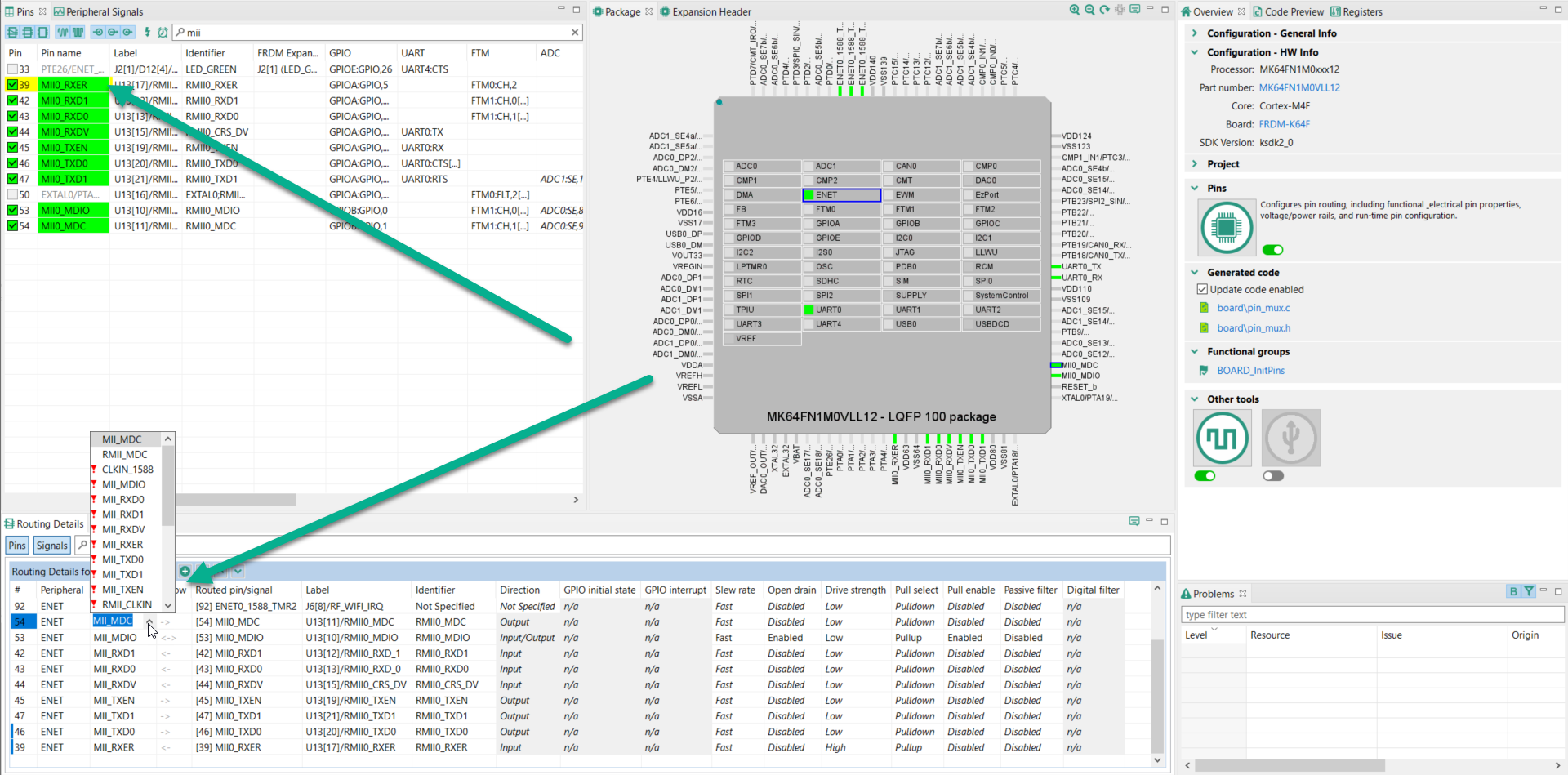 SDK Config Tools: ENET MII configuration option - NXP Community