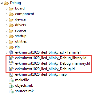 Solved: The iled_blinky project does not automatically generate linker scripts. - NXP Community