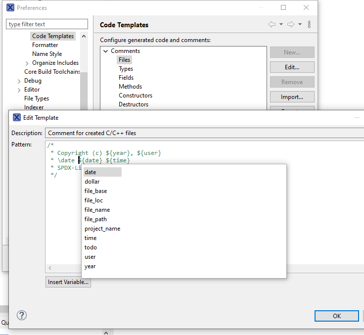 How to change the value of ${author} variable used in MCUXpresso - NXP Community