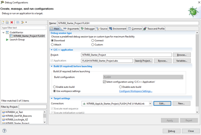 Solved: Error launching NTM88_Starter_Project FLASH. HC/RS/S12Z GDI ...