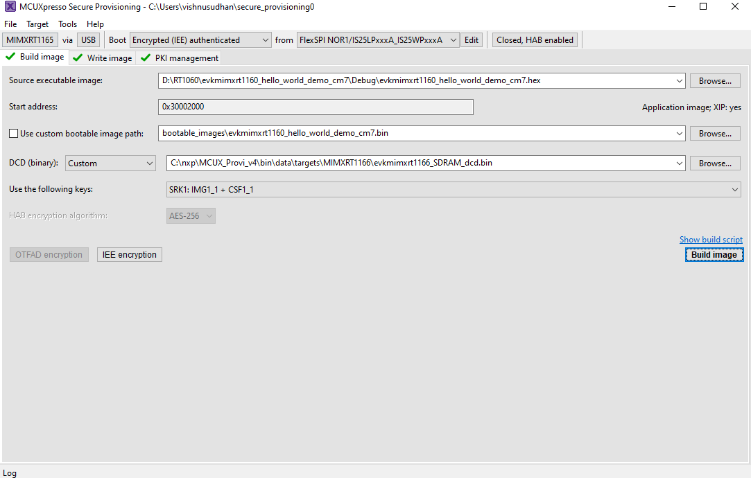 Re: Image not getting booting after flashed image in Encrypted(IEE) authenticated mode for i ...