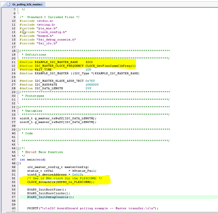 Mimxrt 685 I2c Configuring I2c Using Flexcomm1flexcomm2 Other Than