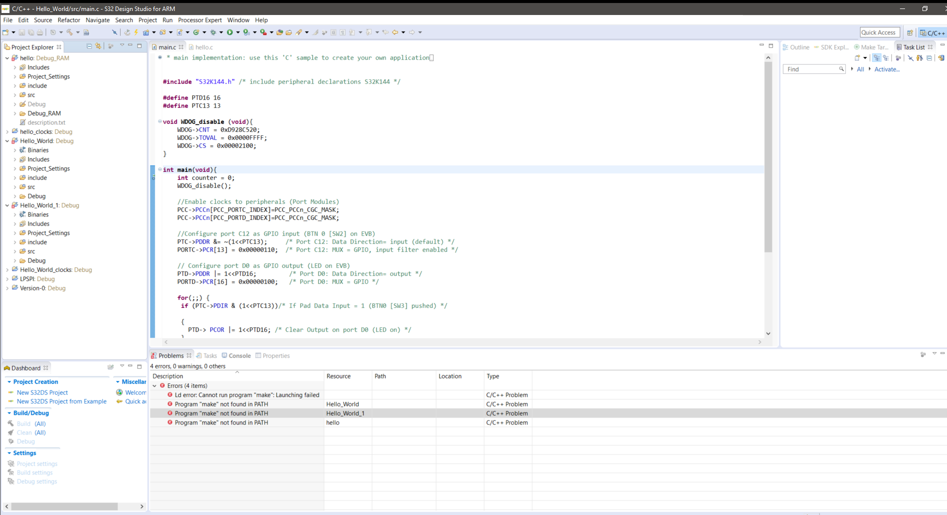 Solved: S32DS Project Build path error - NXP Community