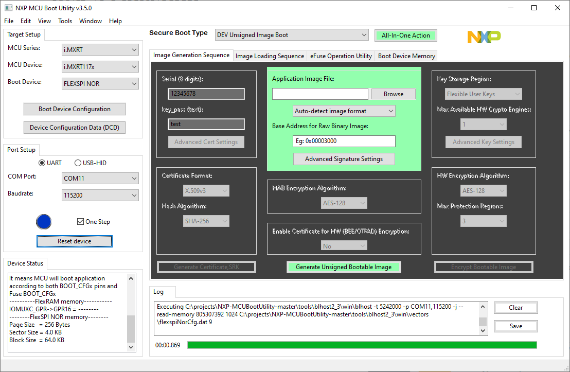 Solved: RT1176 EVK - MCU Boot v3.5.0 hangs - boot mode in serial downloader mode as expected ...