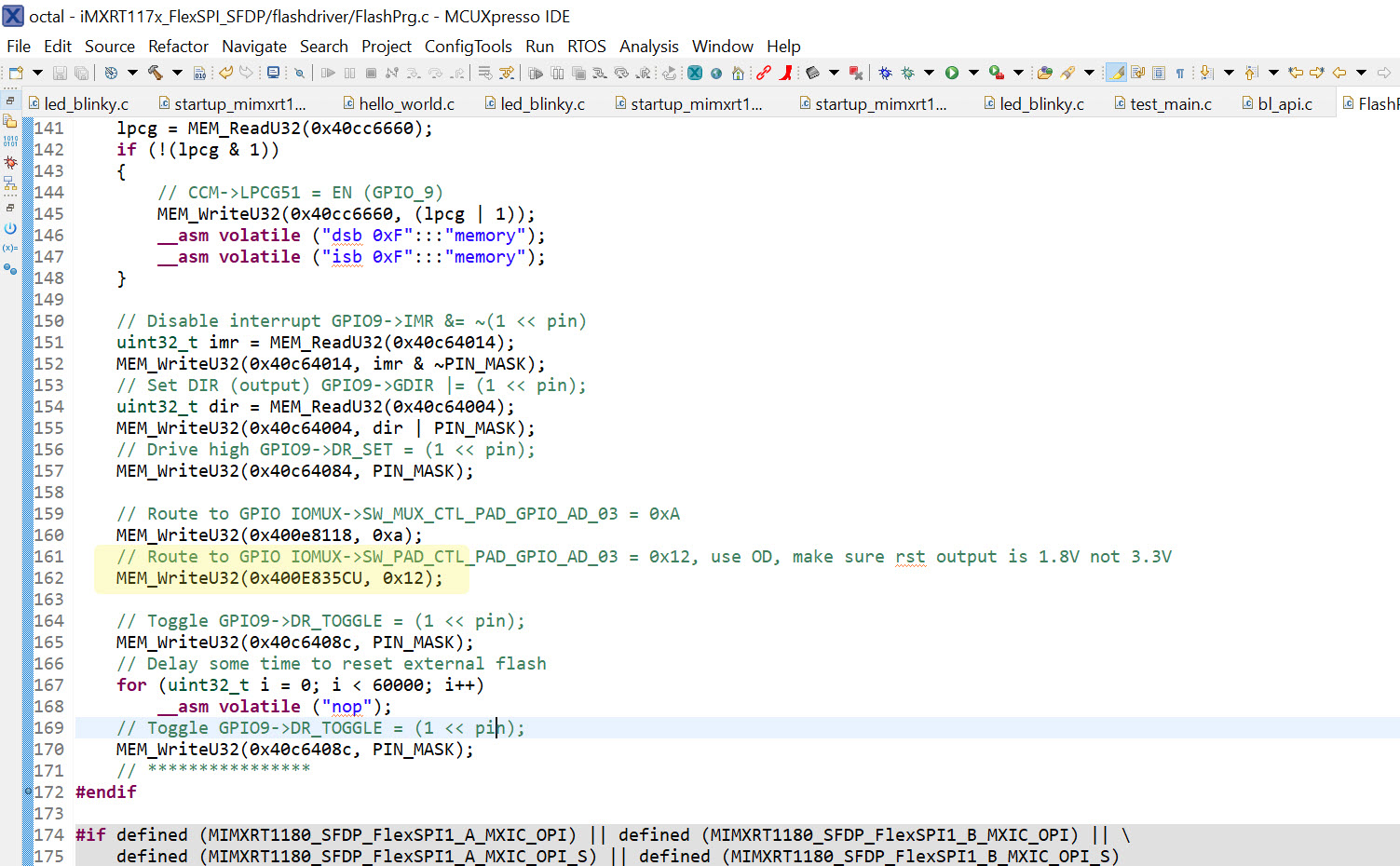 RT1170 Octal flash enablement - NXP Community