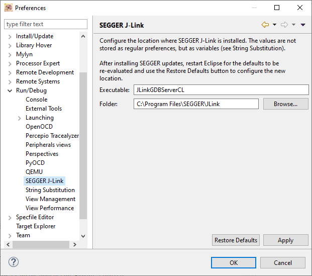 Solved: Kinetis Design Studio debugging KDS project on MK60FN1M0VMD12 with J-Link Failed to ...