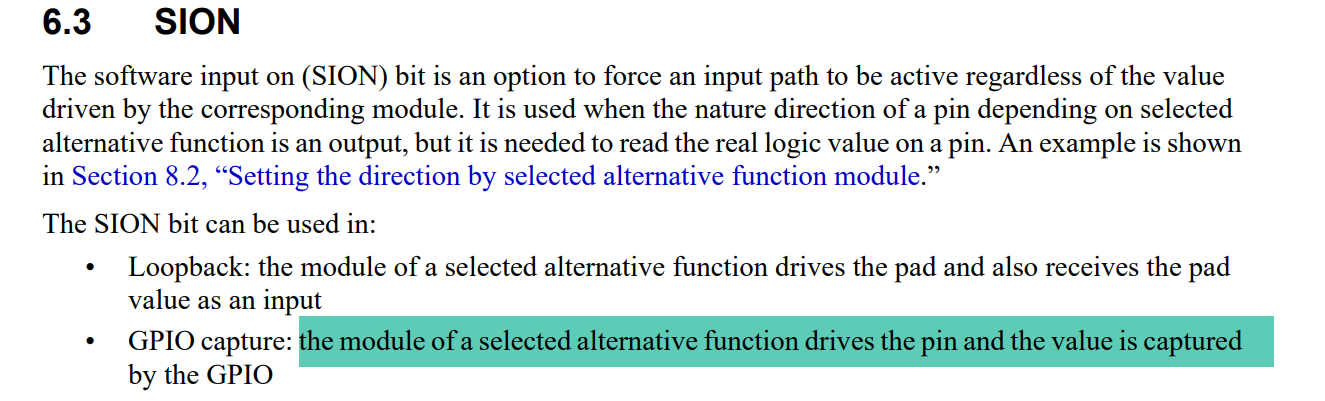 Solved: How to read the value on a pin when it is already configured as ...