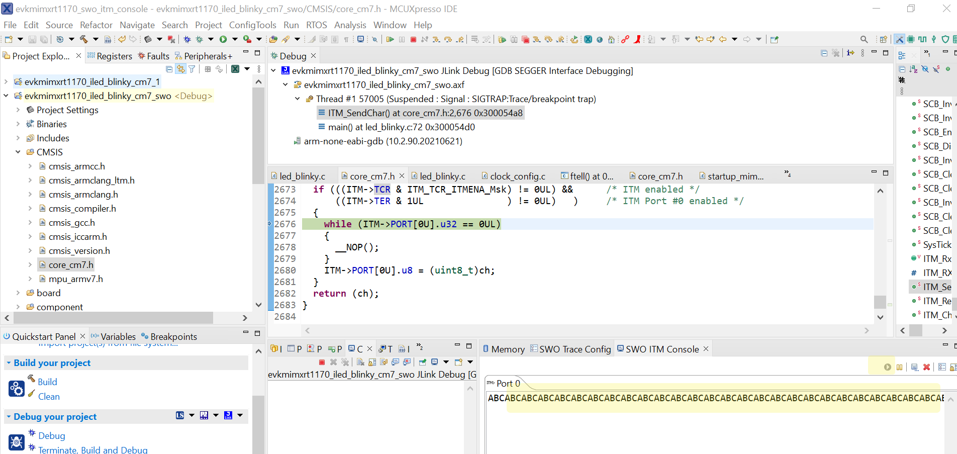 How using SWO on RT1170 and MIMXRT1170-EVK board ? - NXP Community