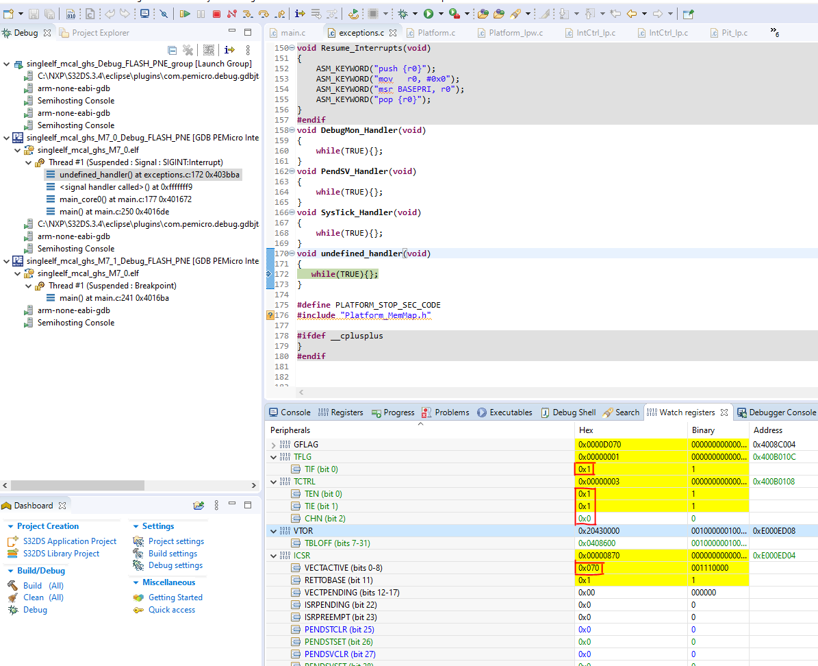Solved: HardFault_Handler() at exceptions.c using greenhills compiler plugin with mcal in ...