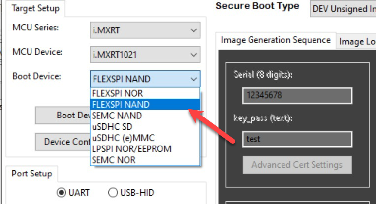 MIMXRT1170-EVK FlexSPI Serial NAND Boot - NXP Community