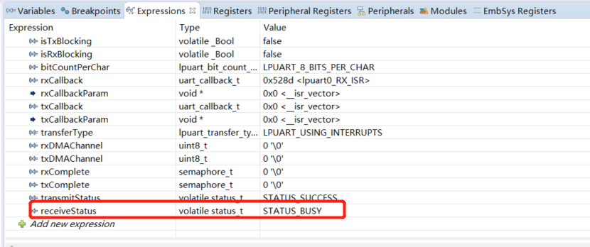 S32K144 UART receive status keeps STATUS_BUSY - NXP Community