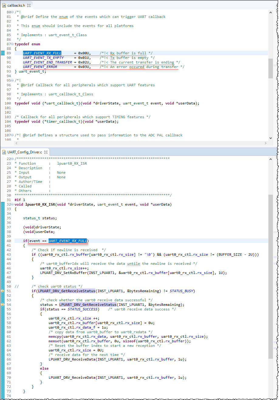 S32K144 UART receive status keeps STATUS_BUSY - NXP Community