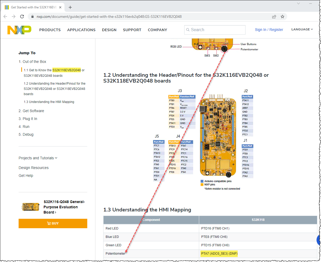 Solved: s32k116 evb adc pot - NXP Community