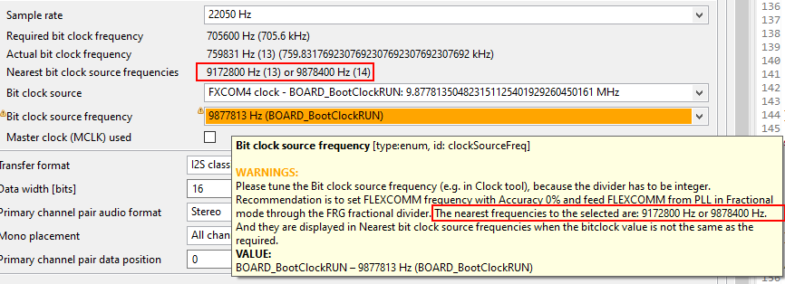 Solved: I2S clock not exact but doesn't matter - NXP Community