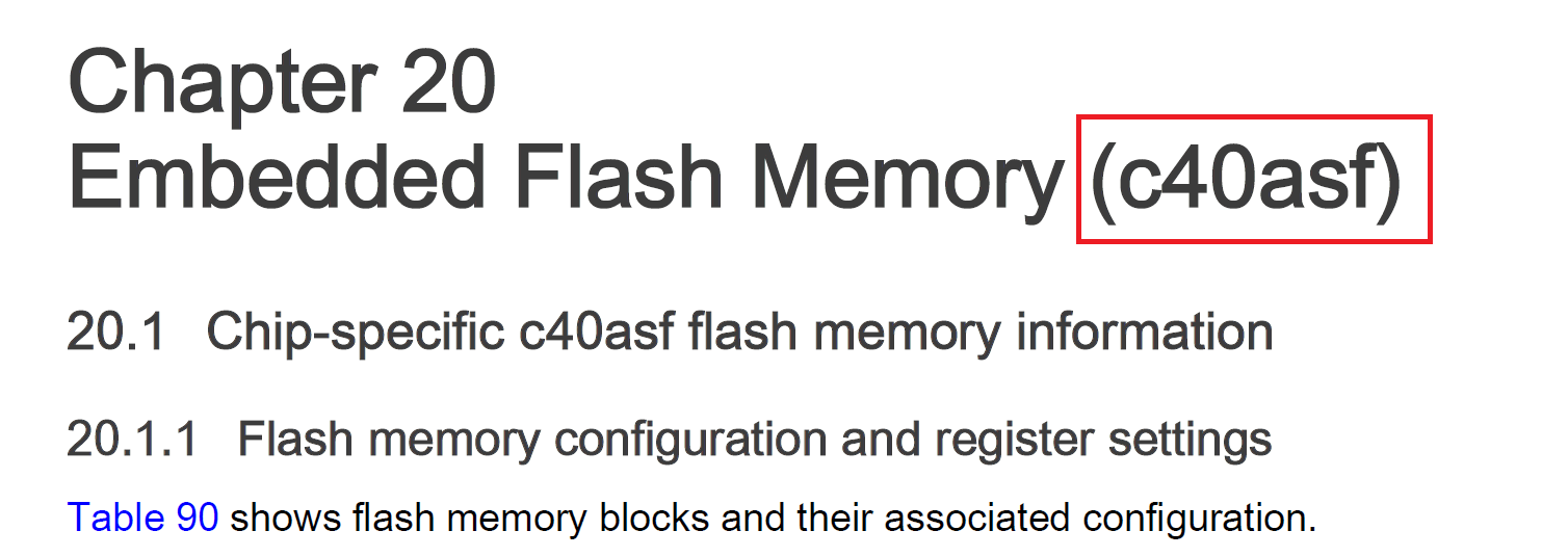 Solved: S32K3: the meanning of c40asf flash_FC - NXP Community