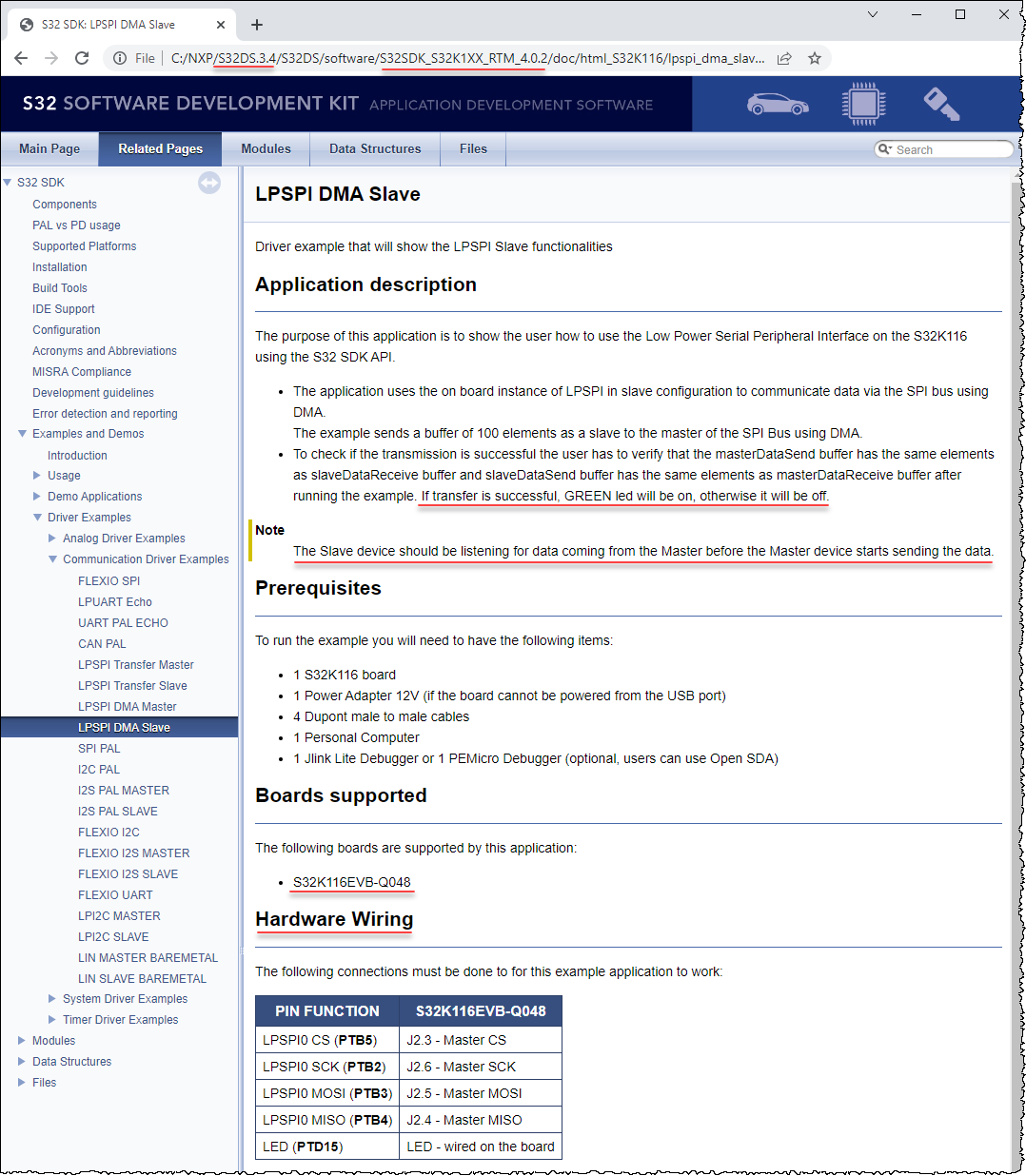 S32K116 dev board - SPI slave examples does not work - NXP Community