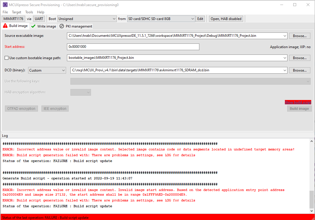 MIMXRT1170 boot from SD card - NXP Community
