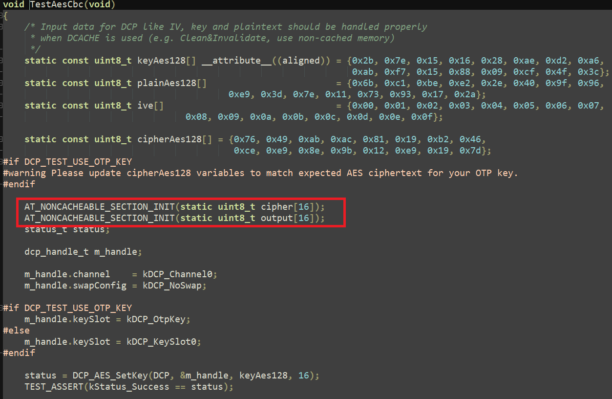 How to modify non-cached buffer limited size for DCP functions - NXP Community