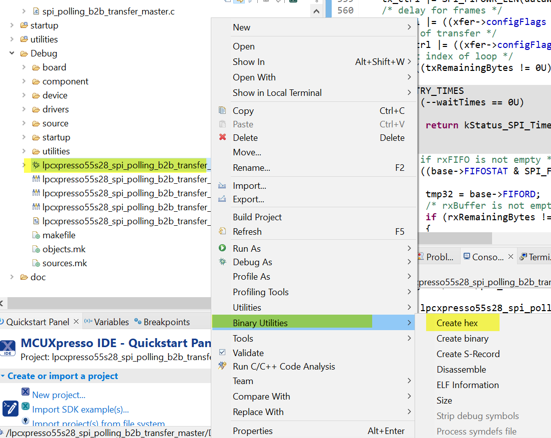 About HEX file generated by MCUXpresso IDE - NXP Community