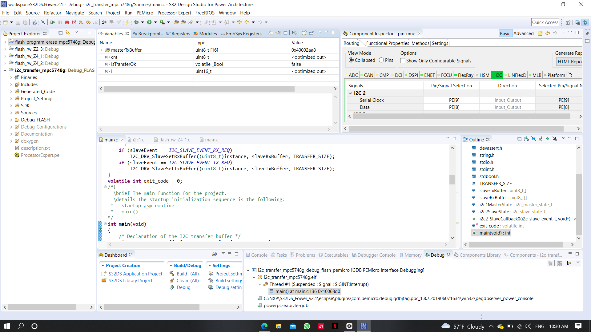 opening an example project error - NXP Community