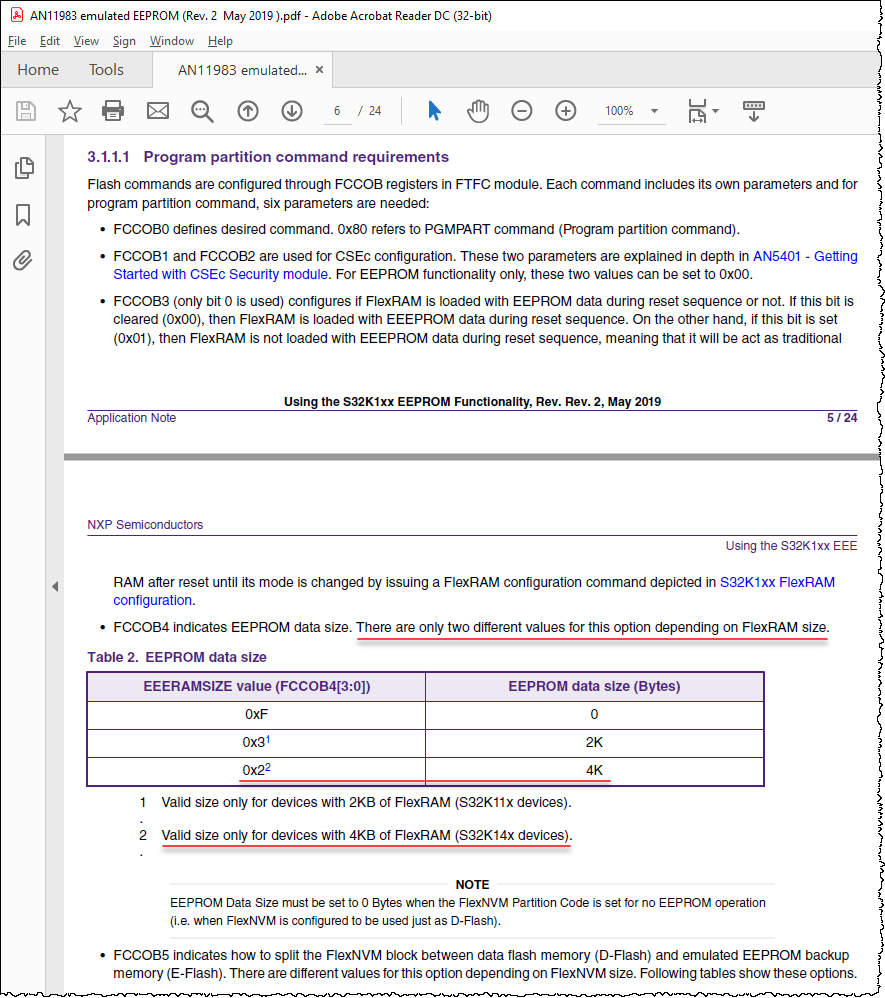 Solved: EEPROM emulation in D Flash for S32K148 - NXP Community