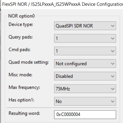 i.MX RT1064 built-in flash QE Setting - NXP Community