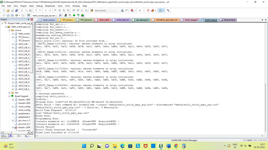 LPC54018 W25Q128JVFM Program flash issue - NXP Community