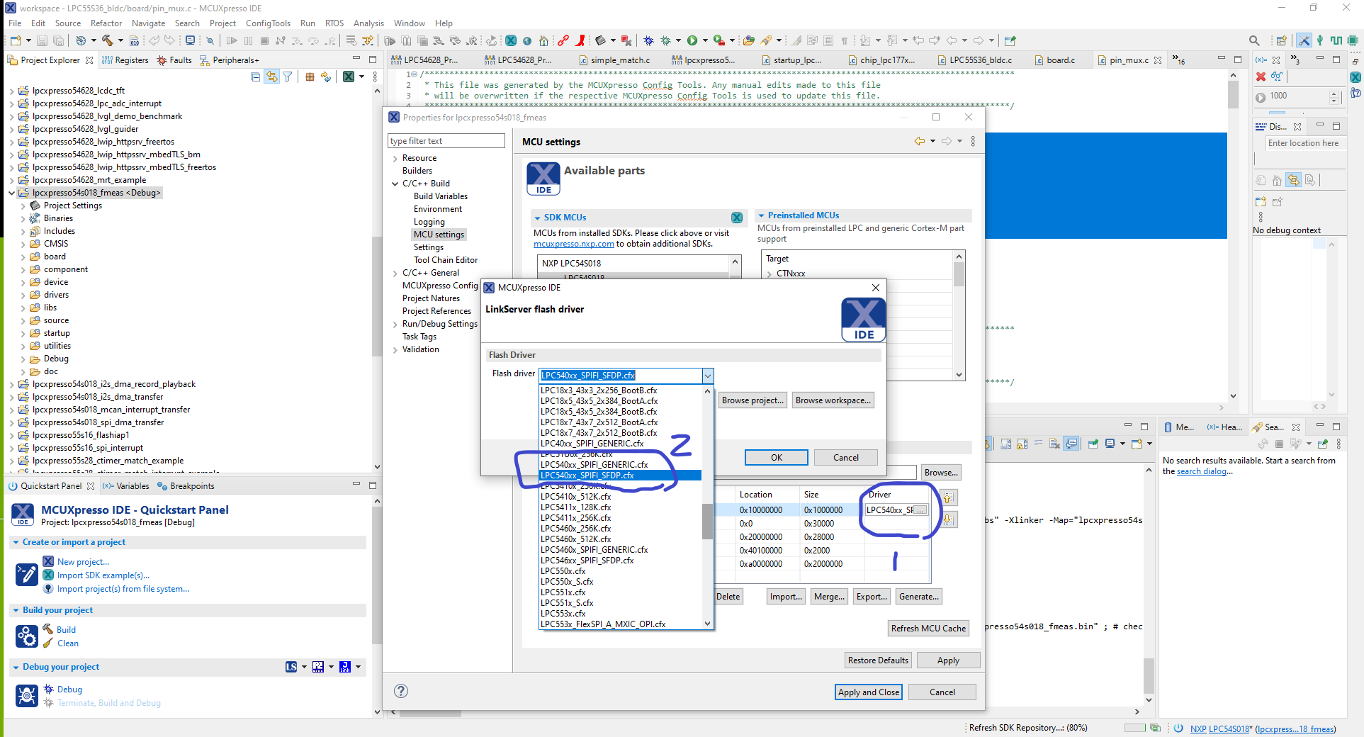 LPC54018 W25Q128JVFM Program flash issue - NXP Community